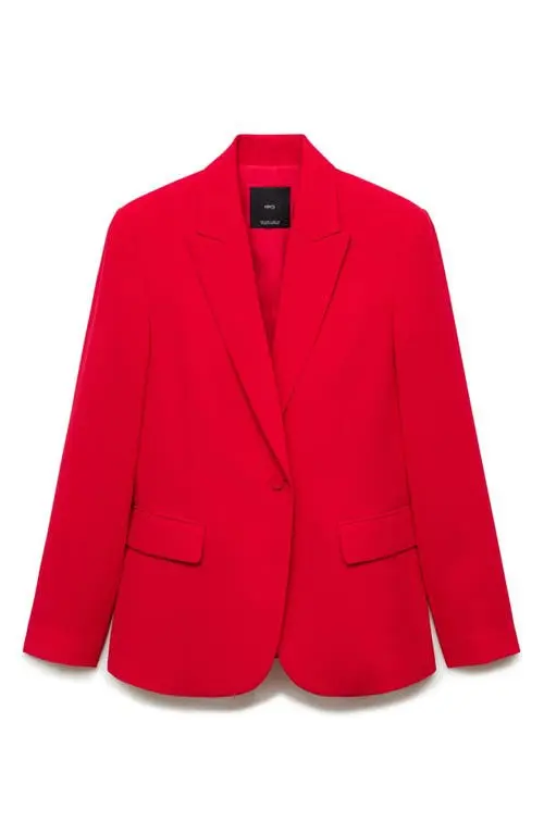 Mango Structured Suit Jacket - Red