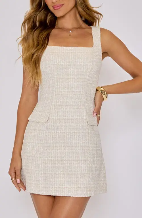 VICI Sleeveless Tweed Mini Dress