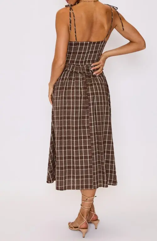VICI Plaid Midi Dress