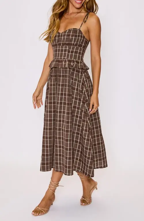 VICI Plaid Midi Dress