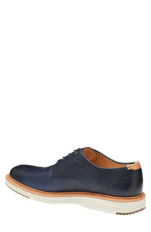 Johnston & Murphy Upton 175th Plain Toe Derby - Navy Oiled American Full Grain