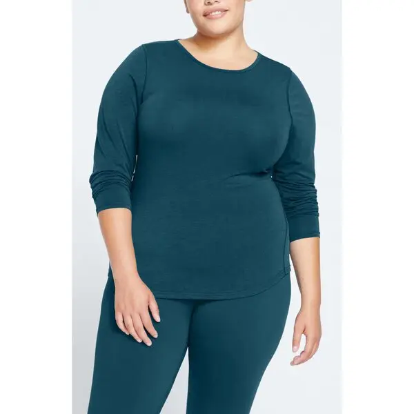 Universal Standard Mia Movement Long Sleeve Top - Deep Sea