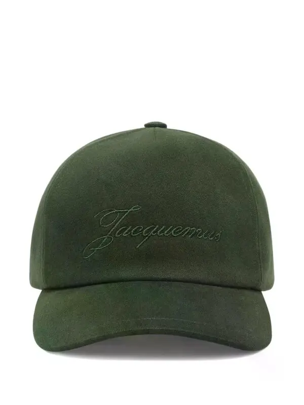 Jacquemus Embroidered-logo Cap - Green