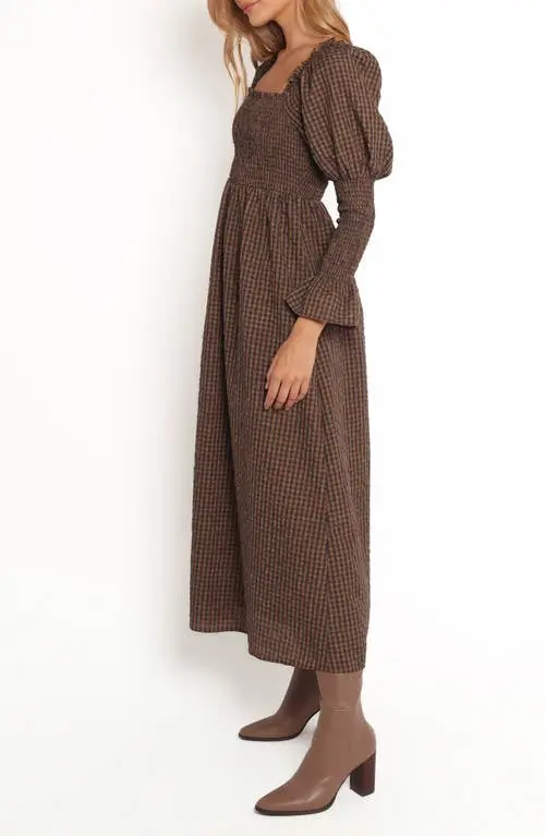 PETAL & PUP Cyrena Long Sleeve Fit & Flare Maxi Dress