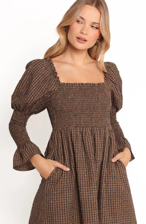 PETAL & PUP Cyrena Long Sleeve Fit & Flare Maxi Dress