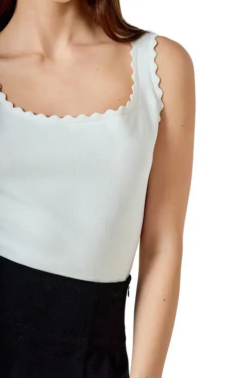 Endless Rose Scallop Knit Tank