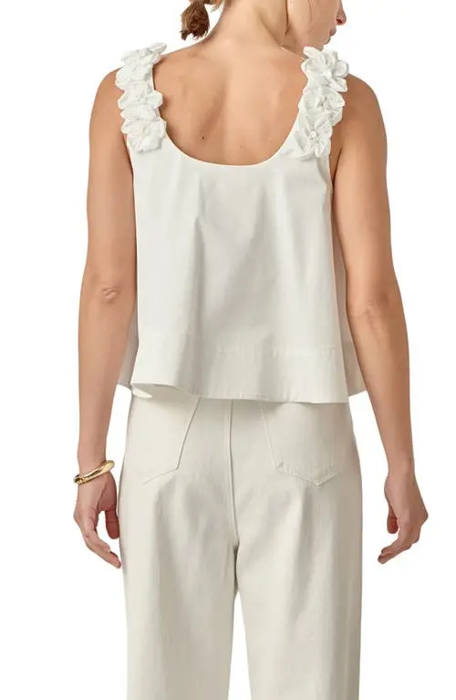 English Factory 3d Flower Sleeveless Top