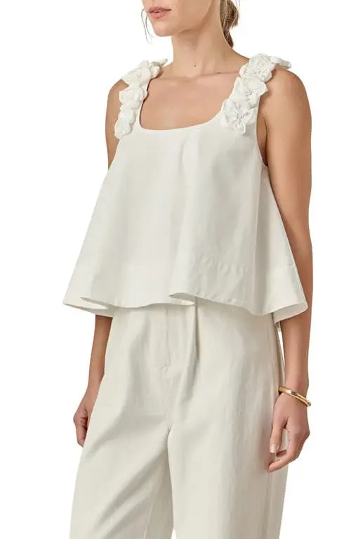 English Factory 3d Flower Sleeveless Top