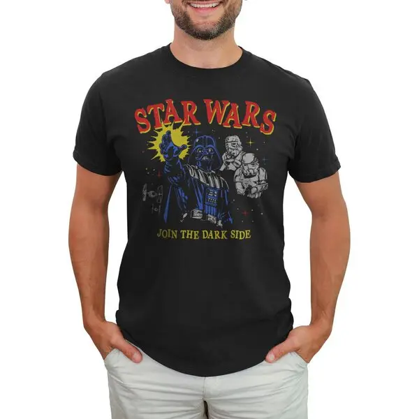 STAR WARS Retro Join The Dark Side Short Sleeve Graphic T-shirt