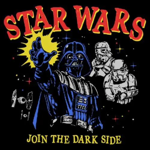 STAR WARS Retro Join The Dark Side Short Sleeve Graphic T-shirt