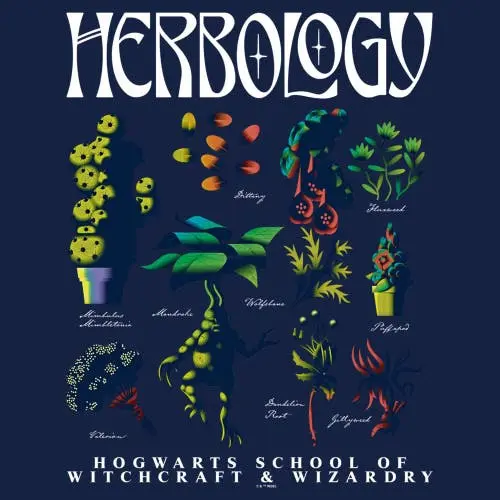 HARRY POTTER Herbology Flash Sheet Graphic T-shirt