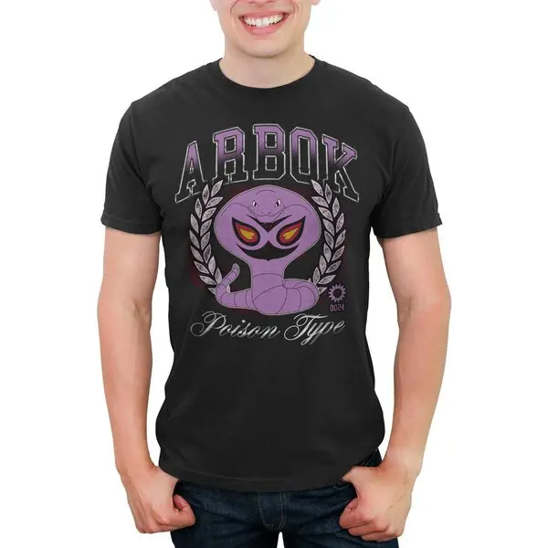 POKEMON Arbok 0024 Poison Type Short Sleeve Graphic T-shirt