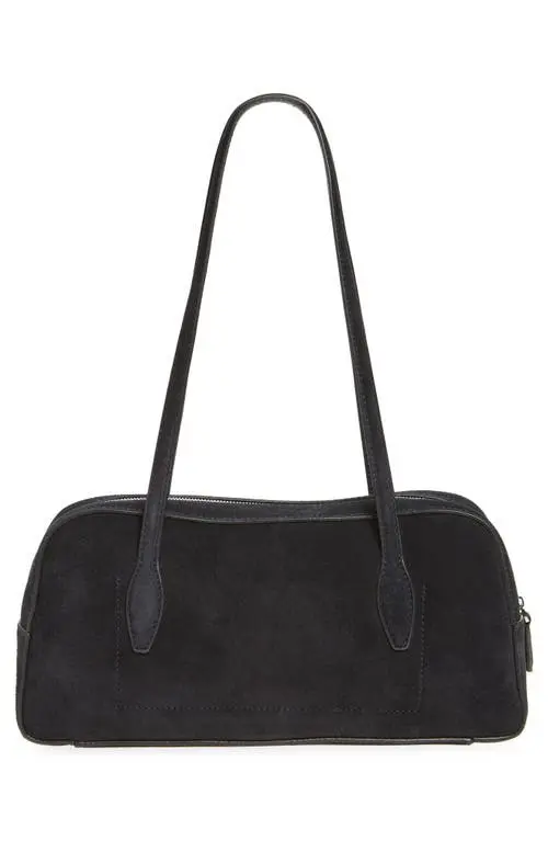 Madewell The Top Zip Suede Shoulder Bag - Juniper Berry