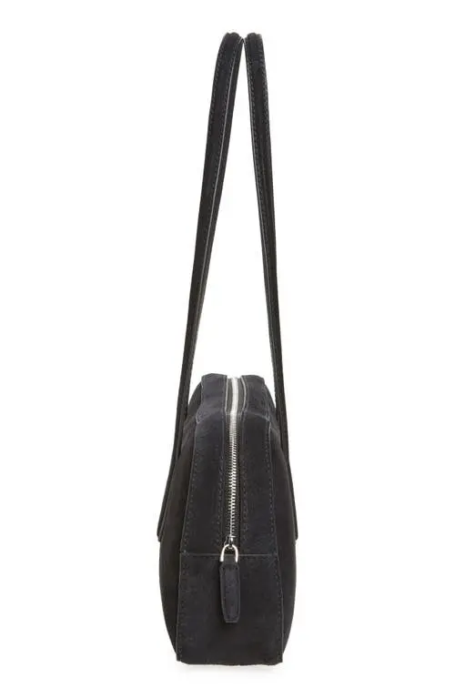 Madewell The Top Zip Suede Shoulder Bag - Juniper Berry
