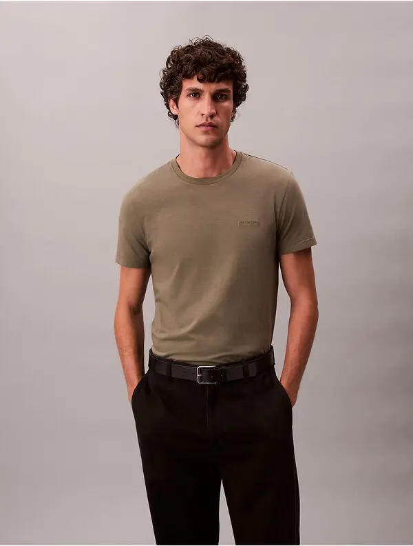 Calvin Klein Liquid Touch Slim T-shirt - Dusty Olive