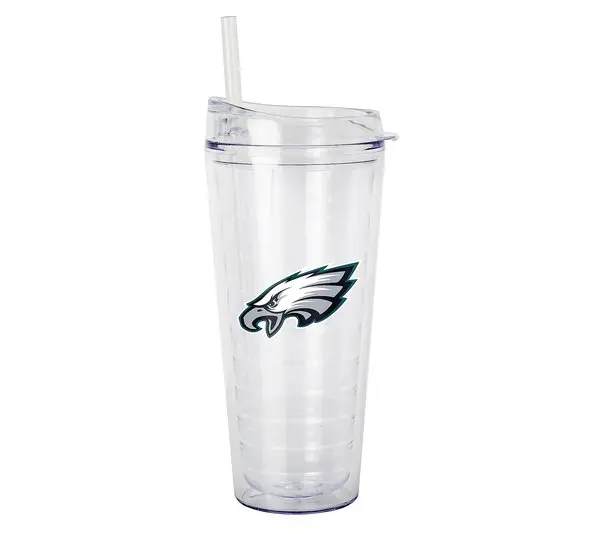 LOGO ATHLETIC Logo Brands Nfl 22oz Flipside Double Wall Clear Tumbler - One-color