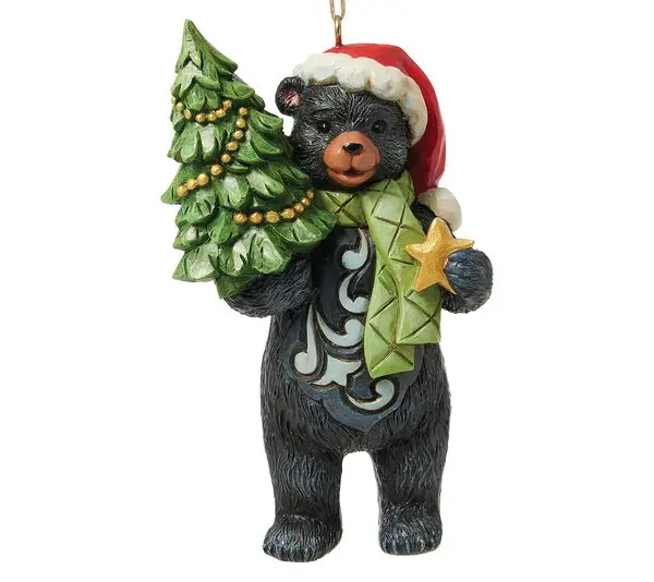 JIM SHORE Heartwood Creek Lodge Black Bear Orna Ment 4.06in H - One-color