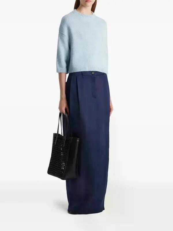 Khaite Sabina Cropped Sweater - Blue