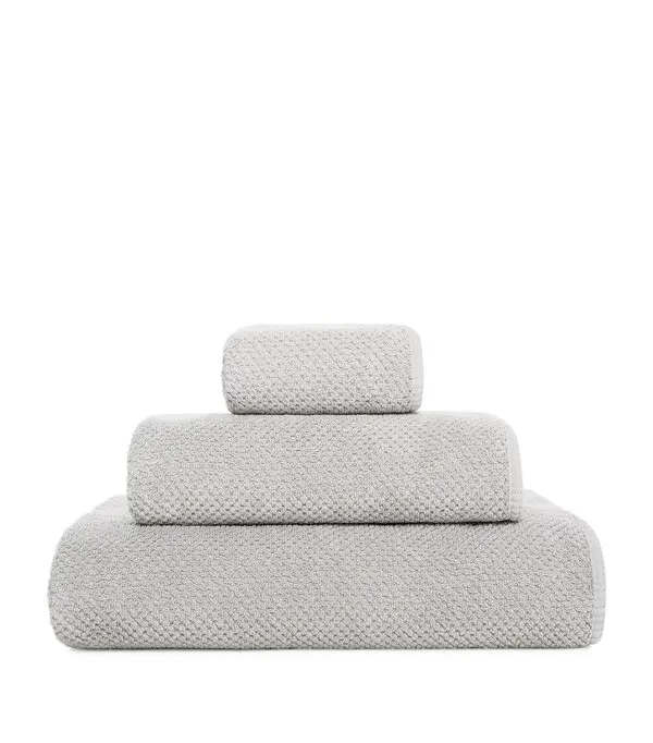 GRACCIOZA Bee Waffle Extra Large Hand Towel - Silver
