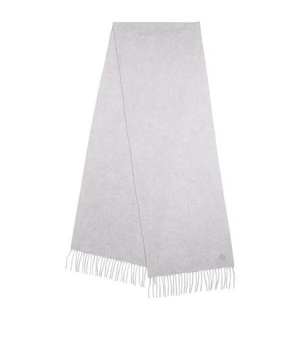 Harrods Woven Cashmere Scarf - Grey