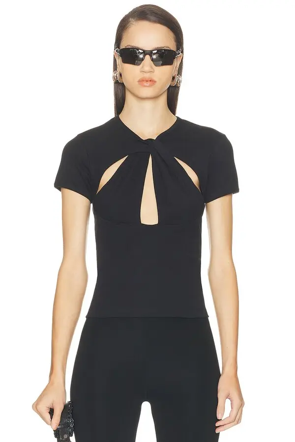 Coperni Cut-out Baby Tee - Black