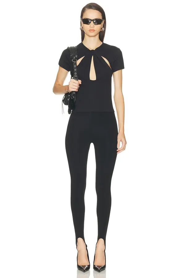 Coperni Cut-out Baby Tee - Black