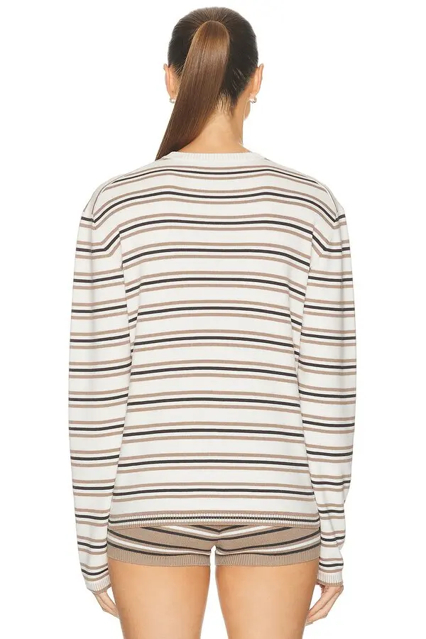 EAVES Cydnee Striped Oversized Sweater - Cream Multi