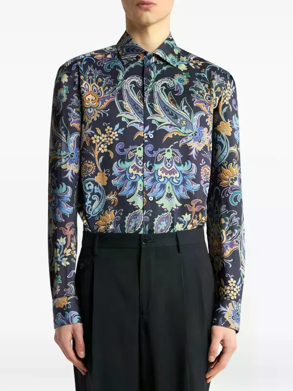 Etro Paisley Floral Long-sleeves Shirt