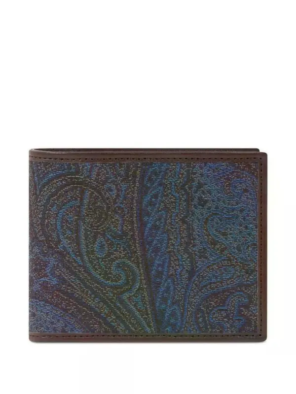 Etro Paisley Jacquard Wallet - Blue