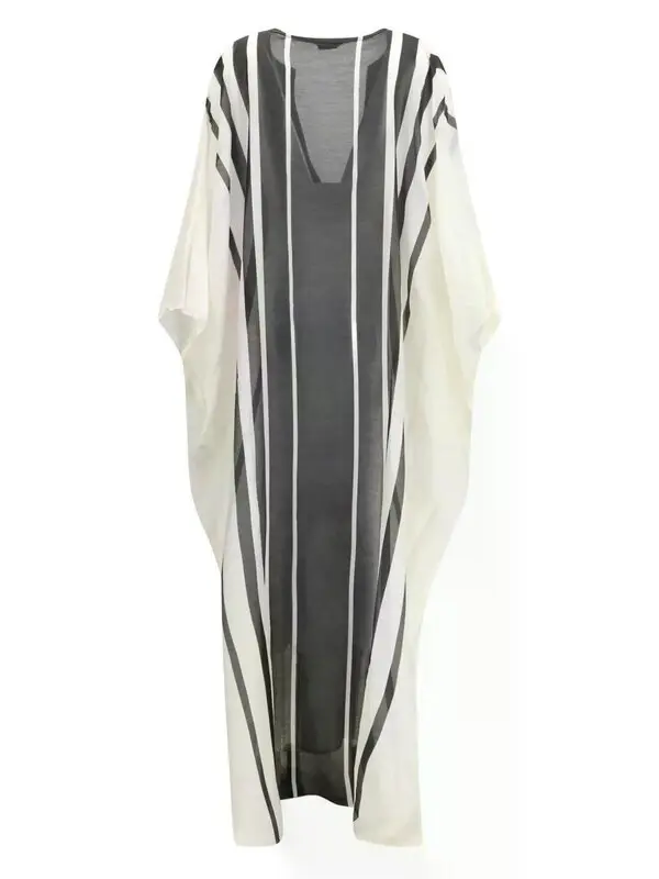 TOM FORD Striped V-neck Maxi Dress