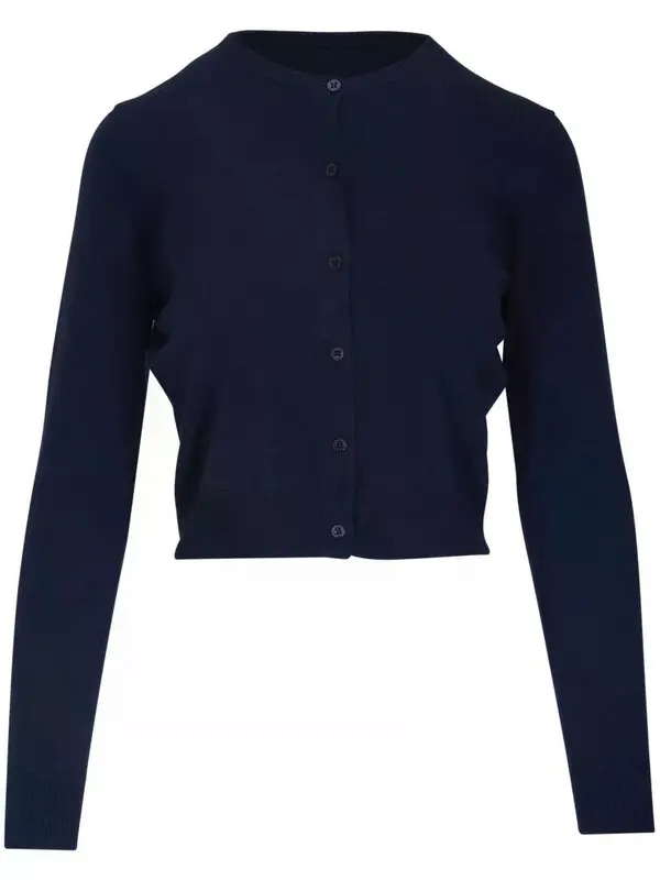Carolina Herrera Cropped Knit Wool Cardigan