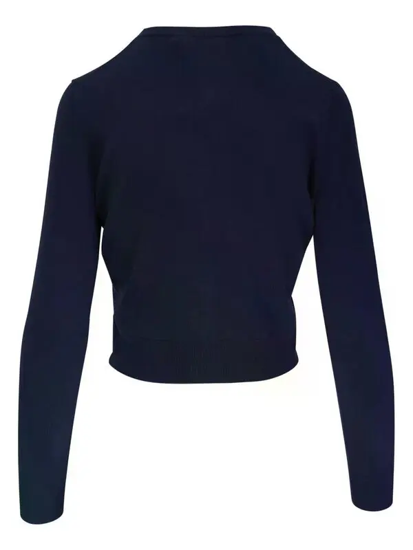Carolina Herrera Cropped Knit Wool Cardigan