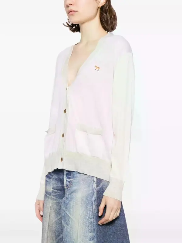 Maison Kitsuné Logo-appliqué Wool Cardigan