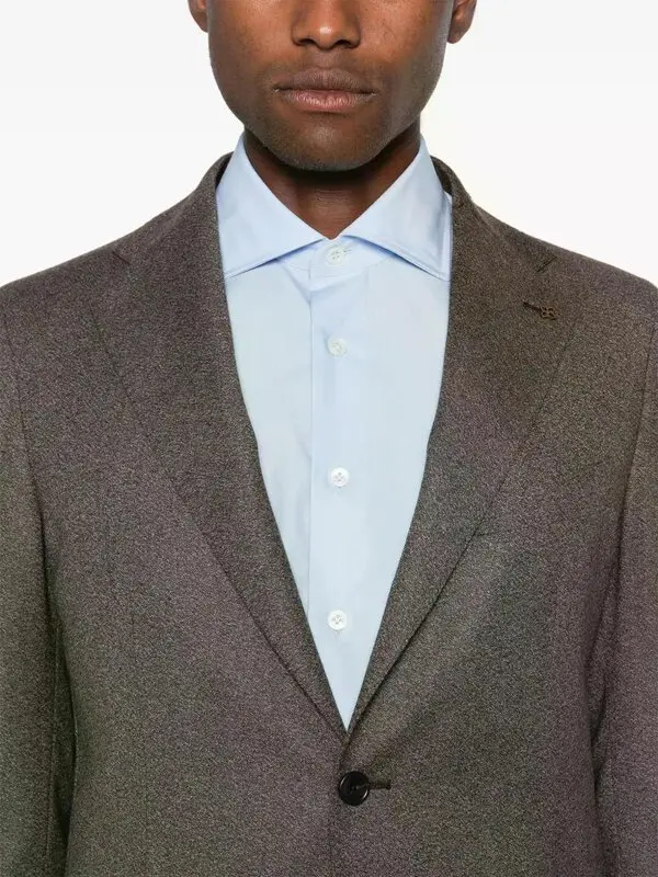 Tagliatore Single-breasted Virgin Wool Suit - Brown