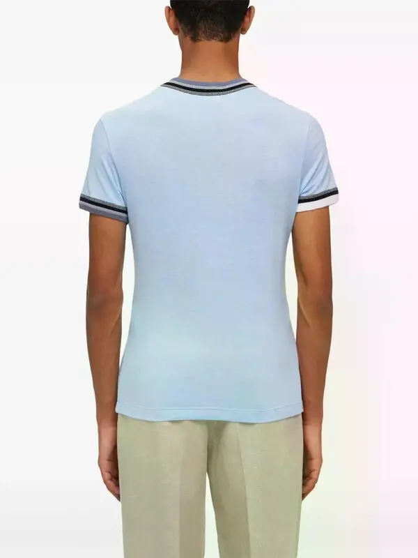 FERRAGAMO Stripe-tipping Jersey T-shirt
