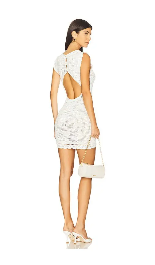 ASTA RESORT Eve Crochet Mini Dress - Stone & Salt