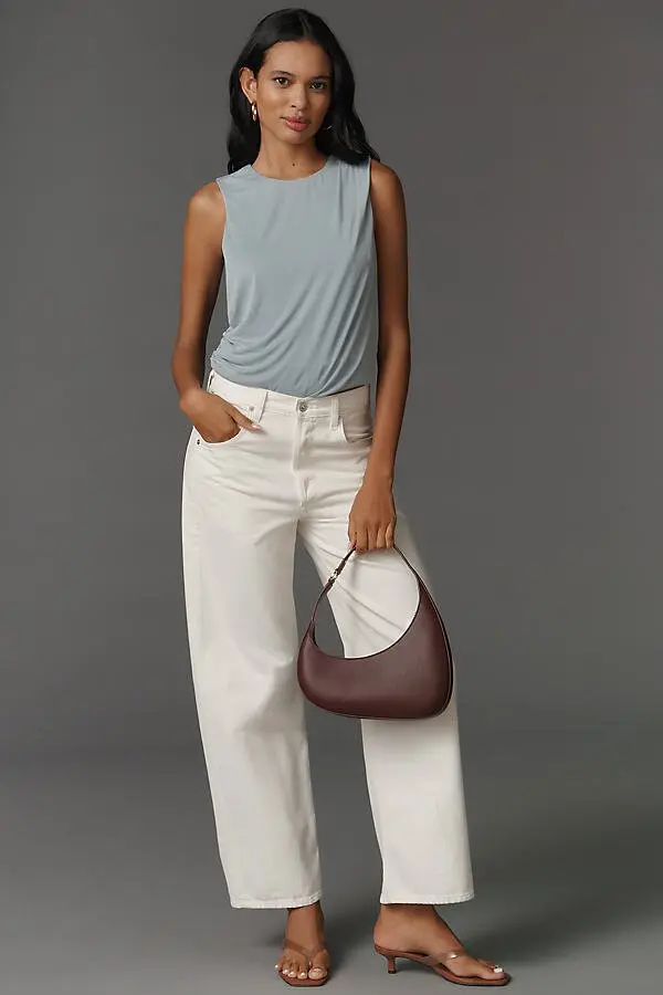 Central Park West Cupro Draped Tank Top