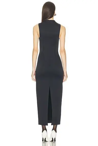 Khaite Sleeveless Bustier Midi Dress