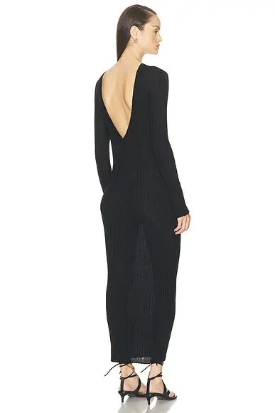 Khaite Sigrid Ribbed Knit Maxi Dress