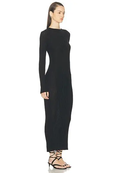 Khaite Sigrid Ribbed Knit Maxi Dress