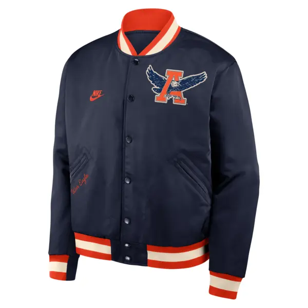 Nike Auburn Legacy College Full-snap Bomber Jacket - Blue