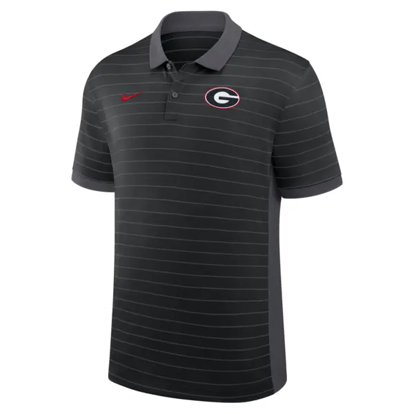 Nike Georgia Sideline Victory Stripe Dri-fit College Polo - Black