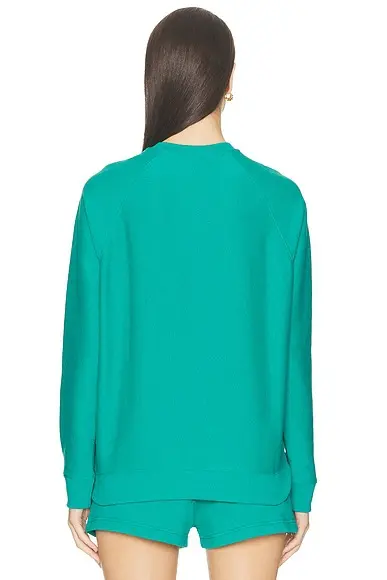 SPORTY & RICH Varsity Crest Soft Crewneck Sweatshirt