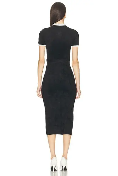 SELF-PORTRAIT Chenille Knit Midi Dress