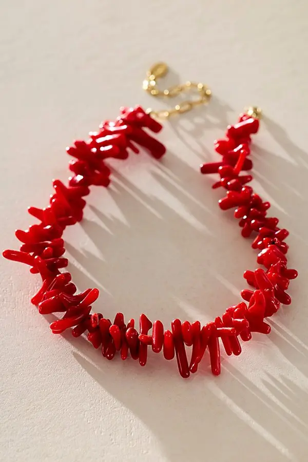 KOZAKH Coral Adorned Anklet - Red Coral