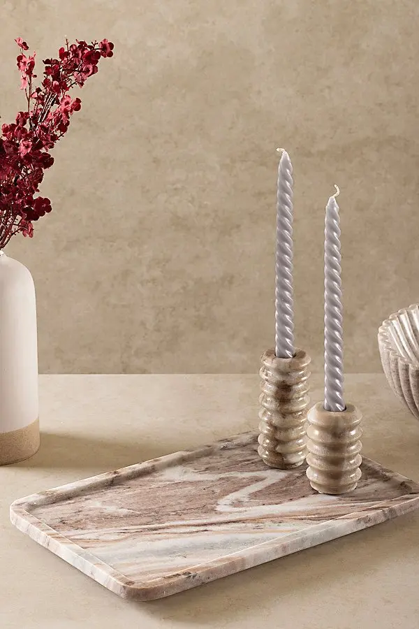 GAURI KOHLI Clover Marble Tray