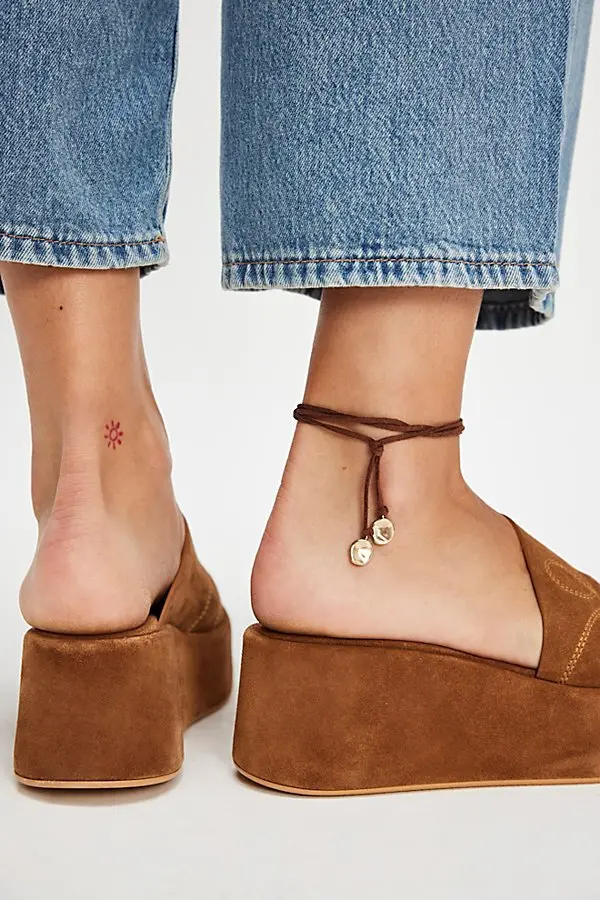Free People Haven Flatform Sandals - Tan Suede