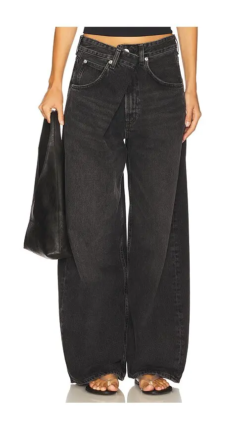 AGOLDE Vana Wide-leg Jeans - Black