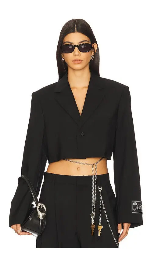 Alexander Wang Cropped Blazer With Chain