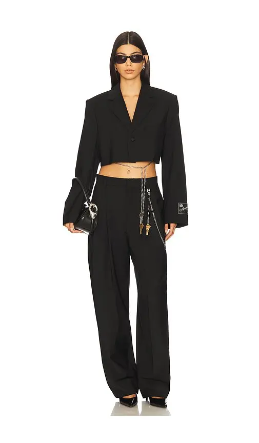 Alexander Wang Cropped Blazer With Chain